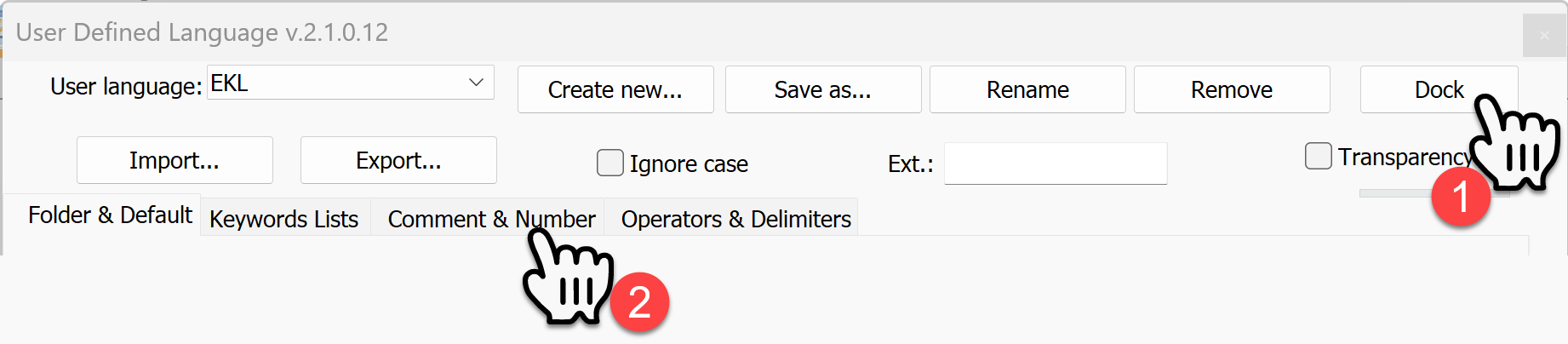 Note Pad ++ EKL Language – CatiaWidgets2023